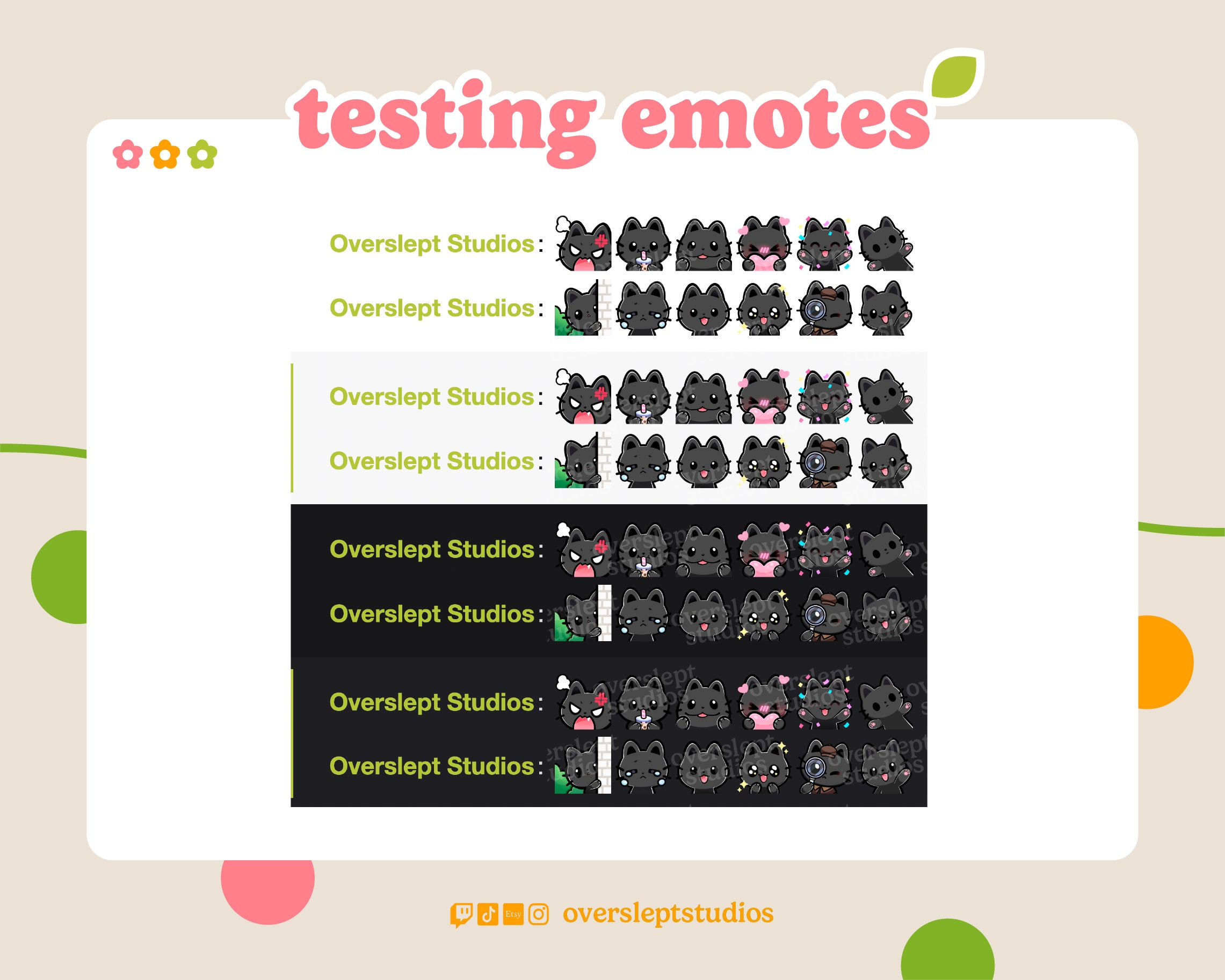 12 Black Cat Emotes for Twitch and Discord, Cat Twitch Emotes, Cat ...