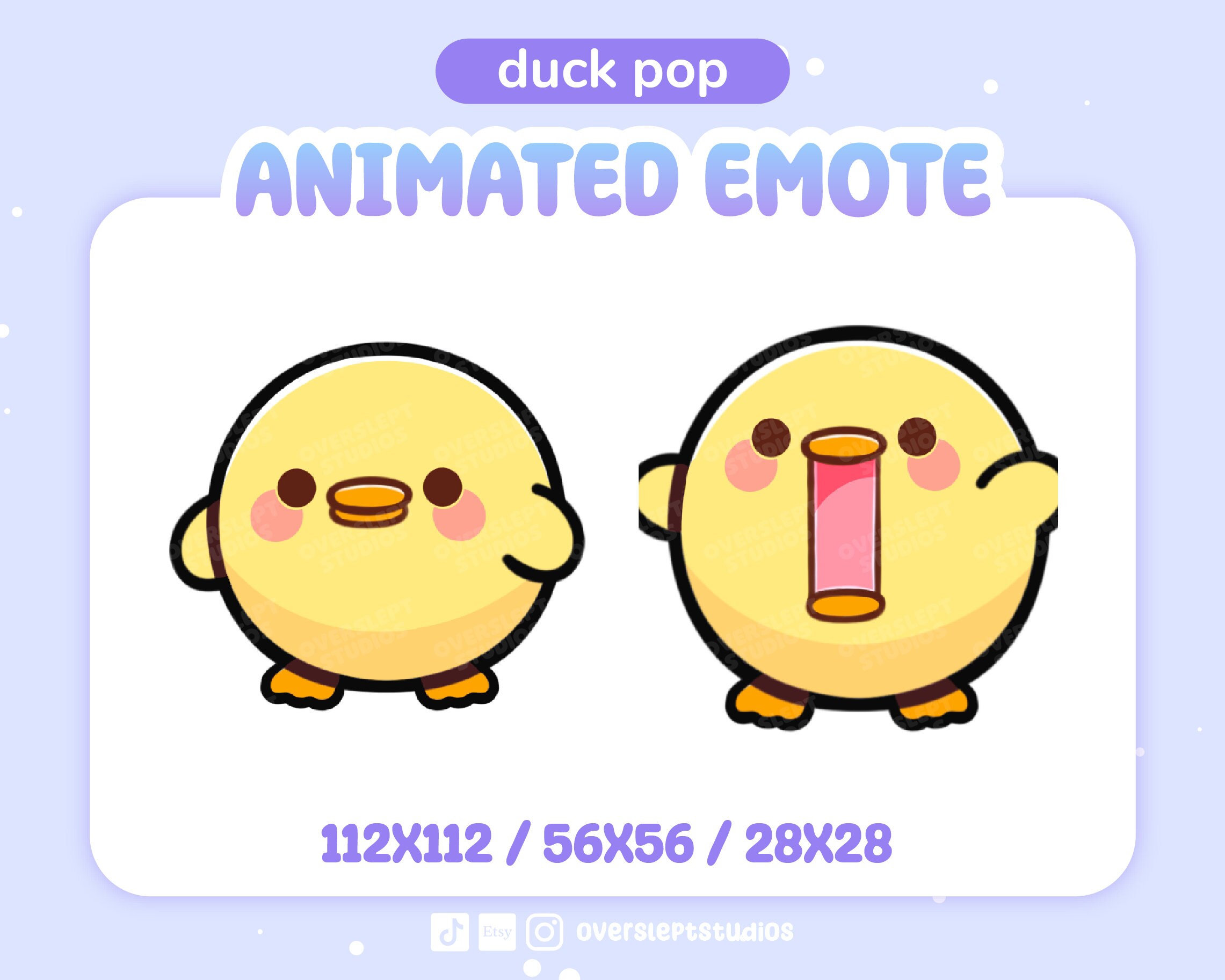 ANIMATED Duck Pop Emote for Twitch and Discord, Pop Cat Emote, Cat Meme ...