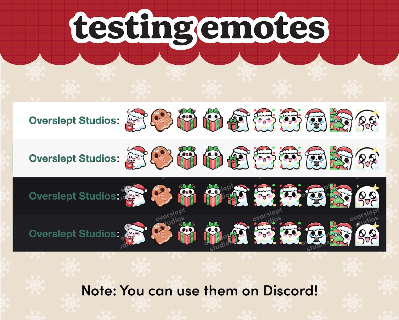 10 Christmas Ghost Twitch Discord Emote Pack Christmas - Etsy