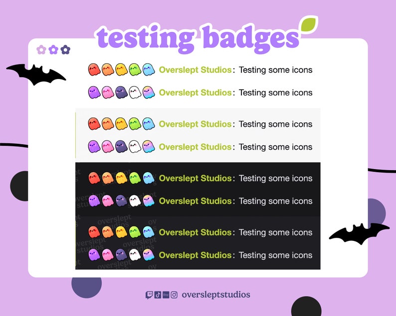 10 Ghost Badges for Twitch and Discord, Spooky Season, Halloween Badges ...