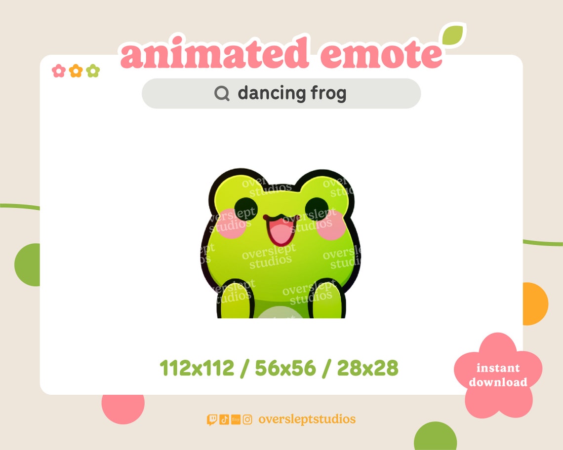 ANIMATED Dancing Frog Emote for Twitch and Discord, Rave, Dance Emote ...