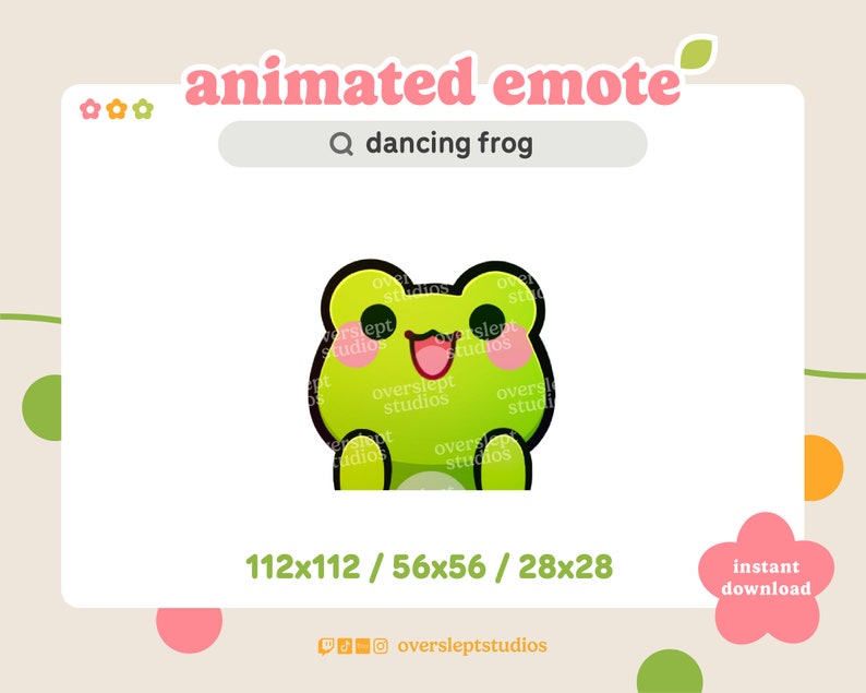 ANIMATED Dancing Frog Emote for Twitch and Discord, Rave, Dance Emote ...