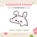 ANIMATED White Bongo Bunny Emote for Twitch and Discord, Rabbit ...