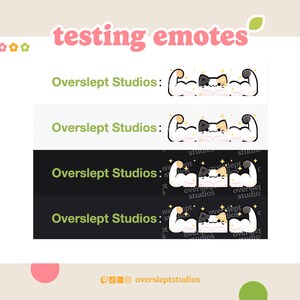 Buff Cat Emote Pack for Twitch and Discord, Calico Cat Twitch Emotes ...