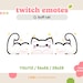 Buff Cat Emote Pack for Twitch and Discord, White Cat Twitch Emotes ...