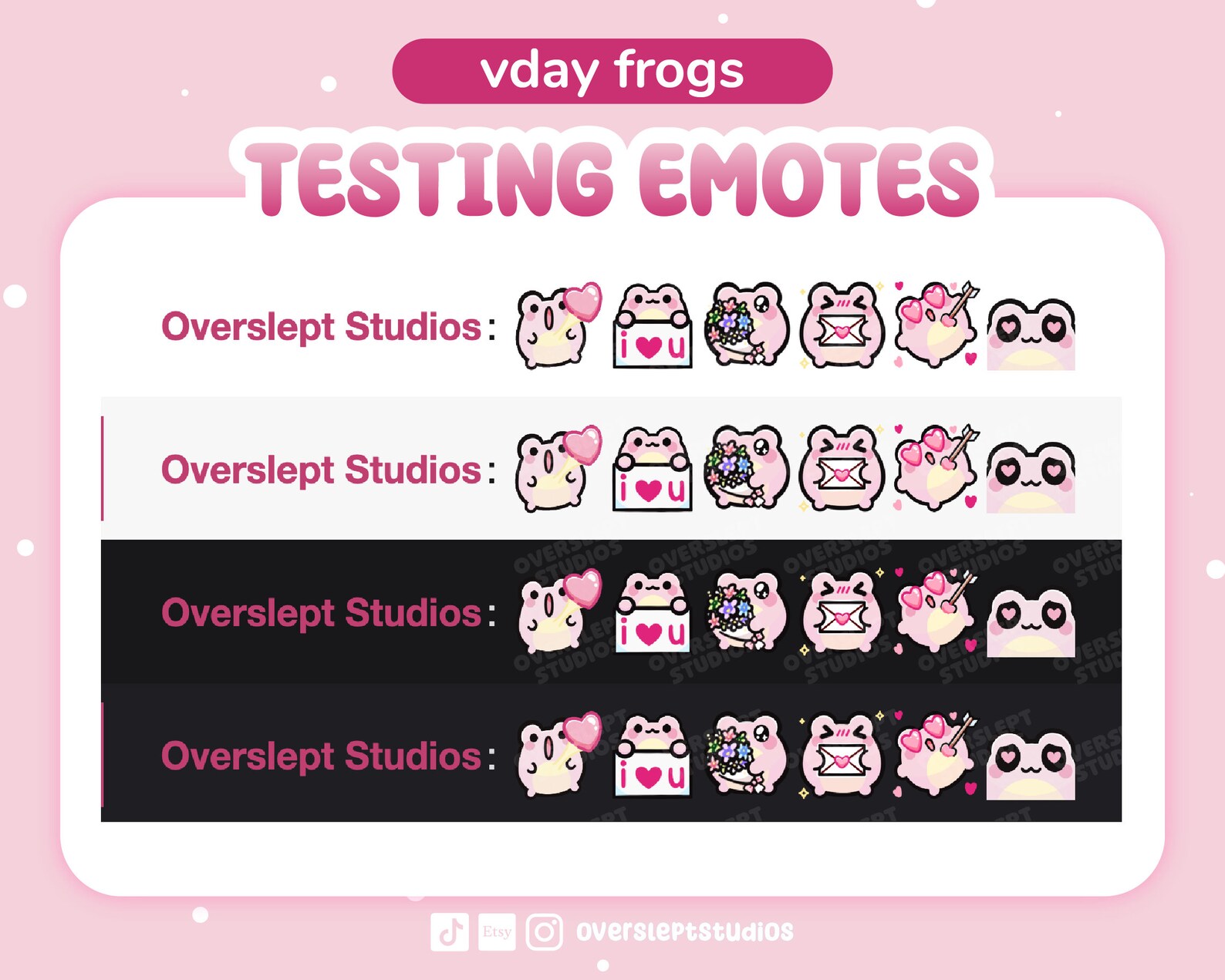 6 Kawaii Frog Emotes Pack for Twitch and Discord Valentines - Etsy