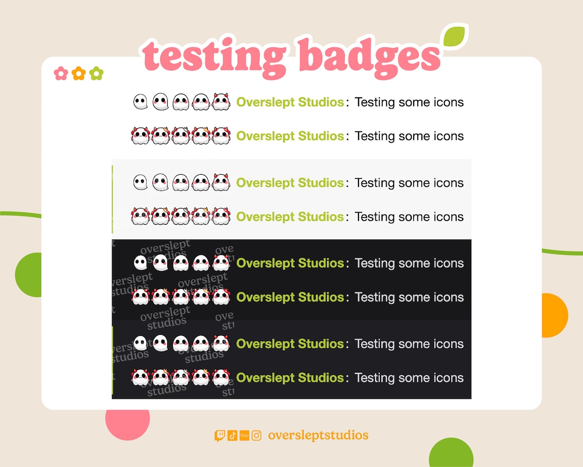 10 Ghost Badges for Twitch and Discord, Spooky Twitch Badges, Ghost ...