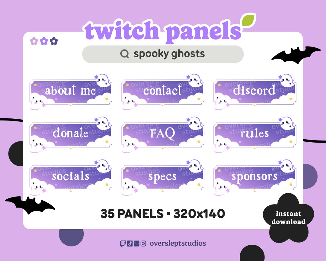 35 Ghost Twitch Panels, Halloween Panels, Ghosts, Spooky, Halloween ...