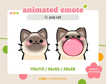 ANIMATED Cat Head Pat Emote for Twitch and Discord, Cat Emote, Head Pat ...