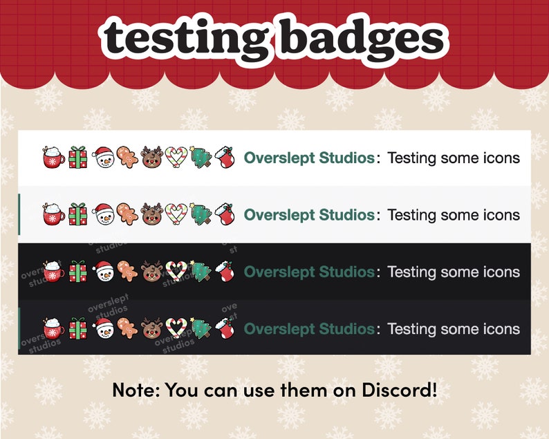 8 Christmas Twitch Discord Sub Badges Emote Pack Christmas Season ...