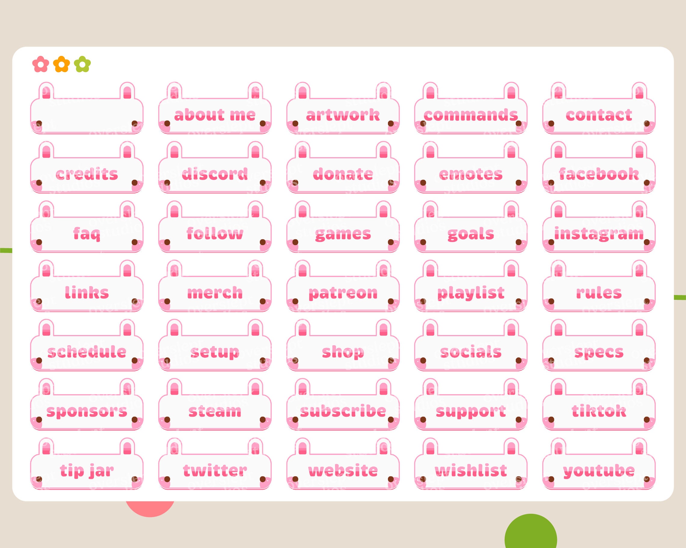 35 Bunny Twitch Panels for Streamers, Stream Panels, Cute Twitch Panels ...