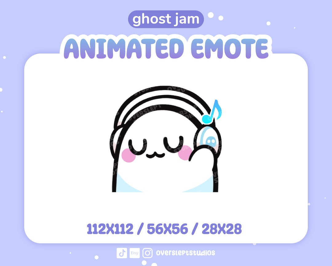 ANIMATED Ghost Jam Emote for Twitch and Discord Ghost Emote - Etsy