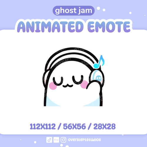 ANIMATED Ghost Pop Emote for Twitch and Discord Pop Cat - Etsy