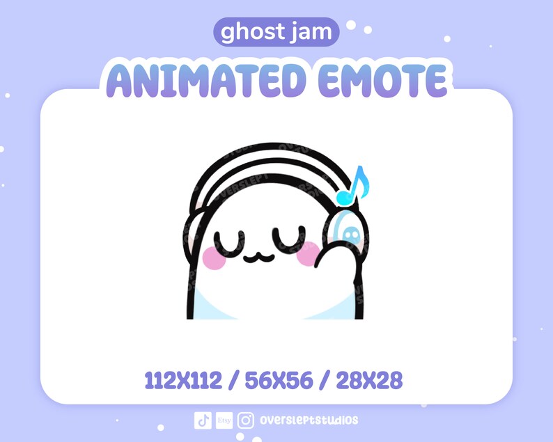ANIMATED Ghost Jam Emote for Twitch and Discord Ghost Emote - Etsy