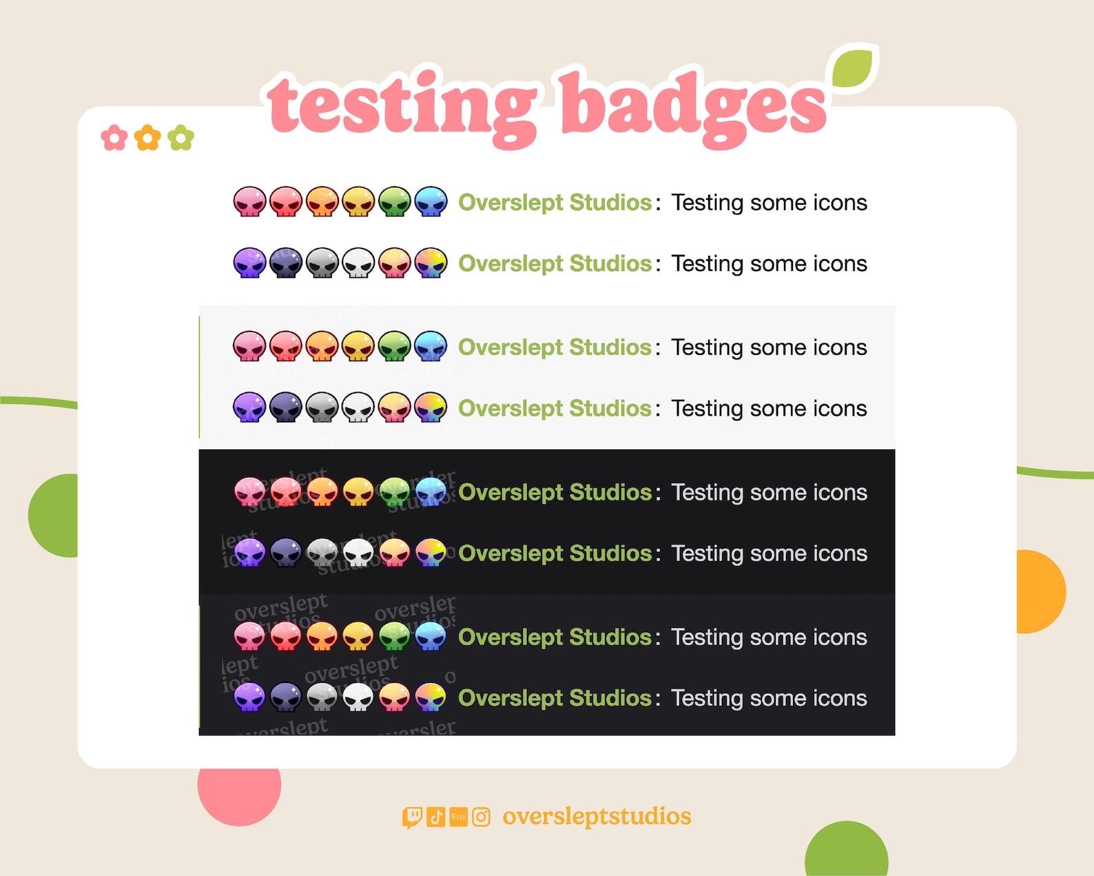 12 Cute Skull Sub Badges Emotes Pack for Twitch and Discord - Etsy