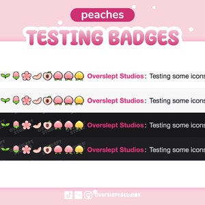 8 Peach Badges for Twitch and Discord Peach Twitch Badges - Etsy