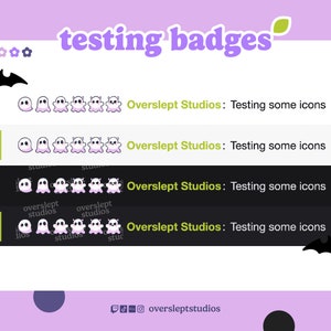 6 Ghost Badges for Twitch and Discord, Halloween Badges, Horror, Spooky ...