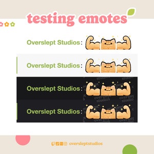 Buff Cat Emote Pack for Twitch and Discord, Orange Cat Twitch Emotes ...