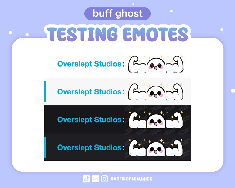 Buff Ghost Emote Pack for Twitch and Discord Ghost Twitch - Etsy