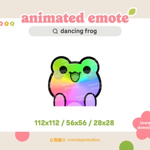 ANIMATED RBG Dancing Frog Emote for Twitch and Discord, Rave, Dance ...