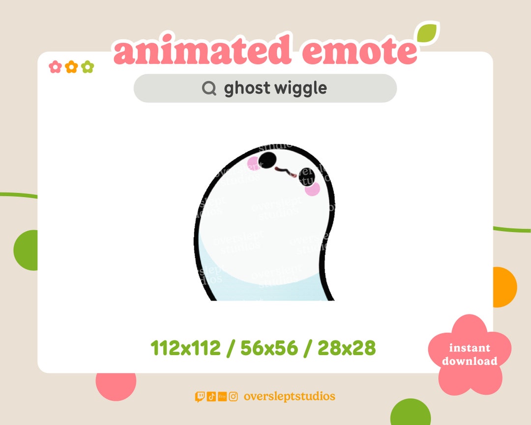 ANIMATED Ghost Wiggle Dance Emote for Twitch and Discord, Dance Emote ...