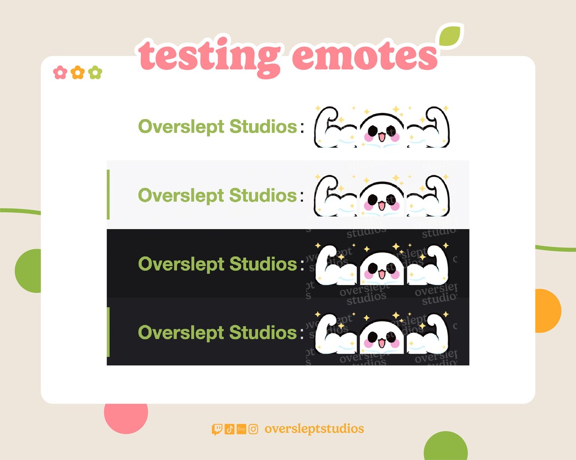 Buff Ghost Emote Pack for Twitch and Discord, Ghost Twitch Emotes ...