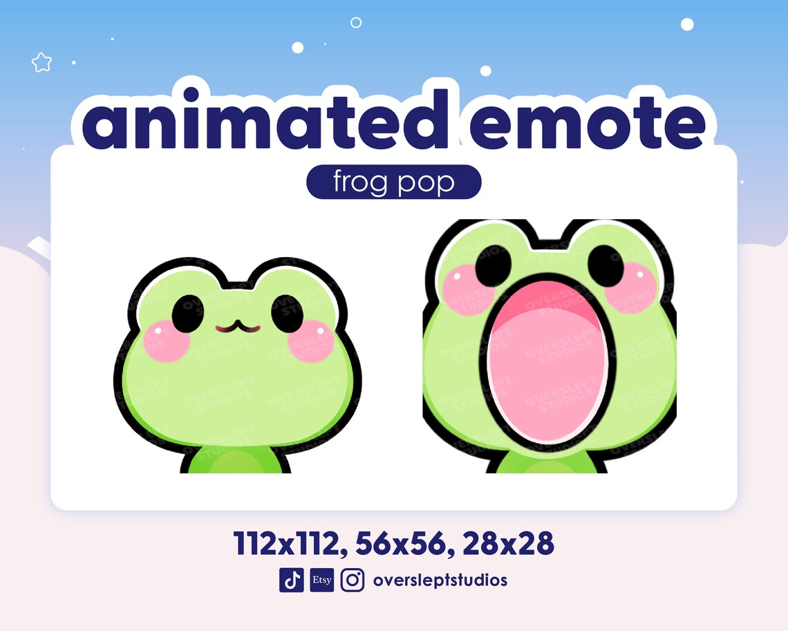 ANIMATED Frog Pop Emote for Twitch and Discord Pop Cat Emote - Etsy