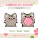 ANIMATED Calico Cat Head Pat Emote for Twitch and Discord, Cat Emote ...