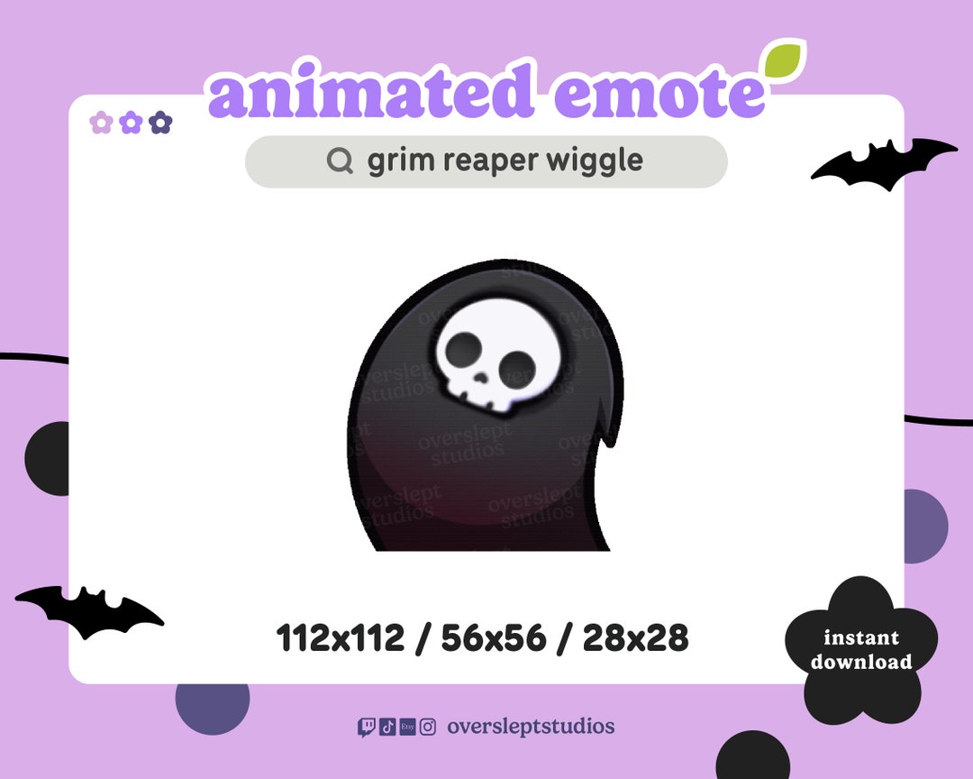 ANIMATED Grim Reaper Wiggle Dance Emote for Twitch and Discord, Dance ...