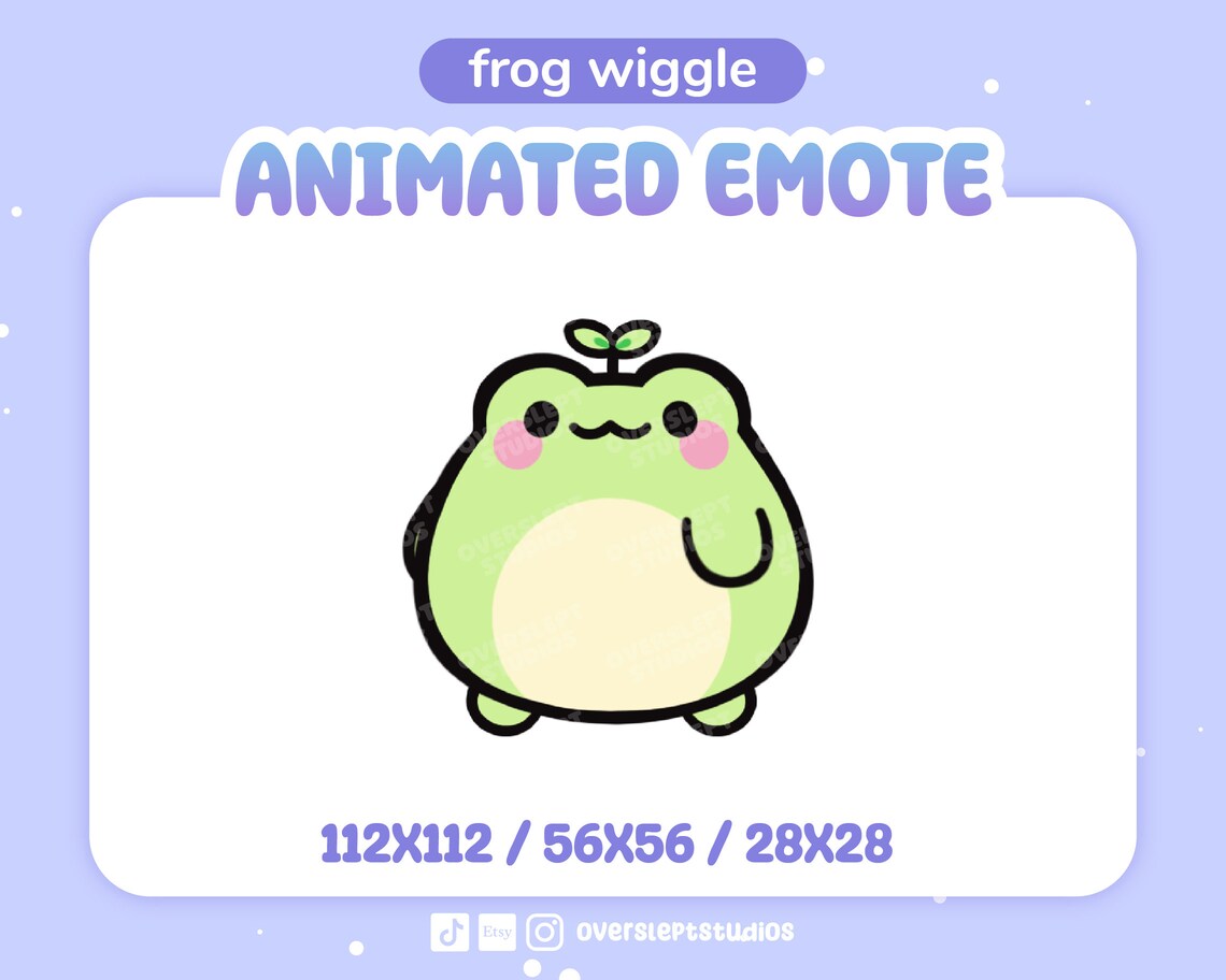ANIMATED Frog Wiggle Emote for Twitch and Discord, Frog Emote, Wiggle ...