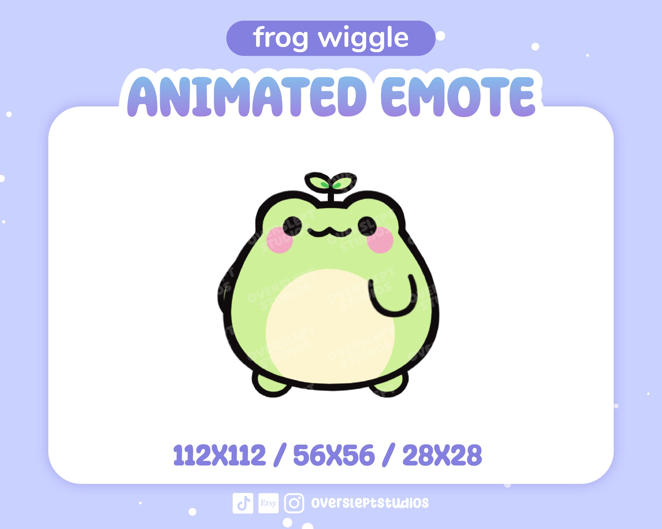 ANIMATED Frog Wiggle Emote for Twitch and Discord, Frog Emote, Wiggle ...