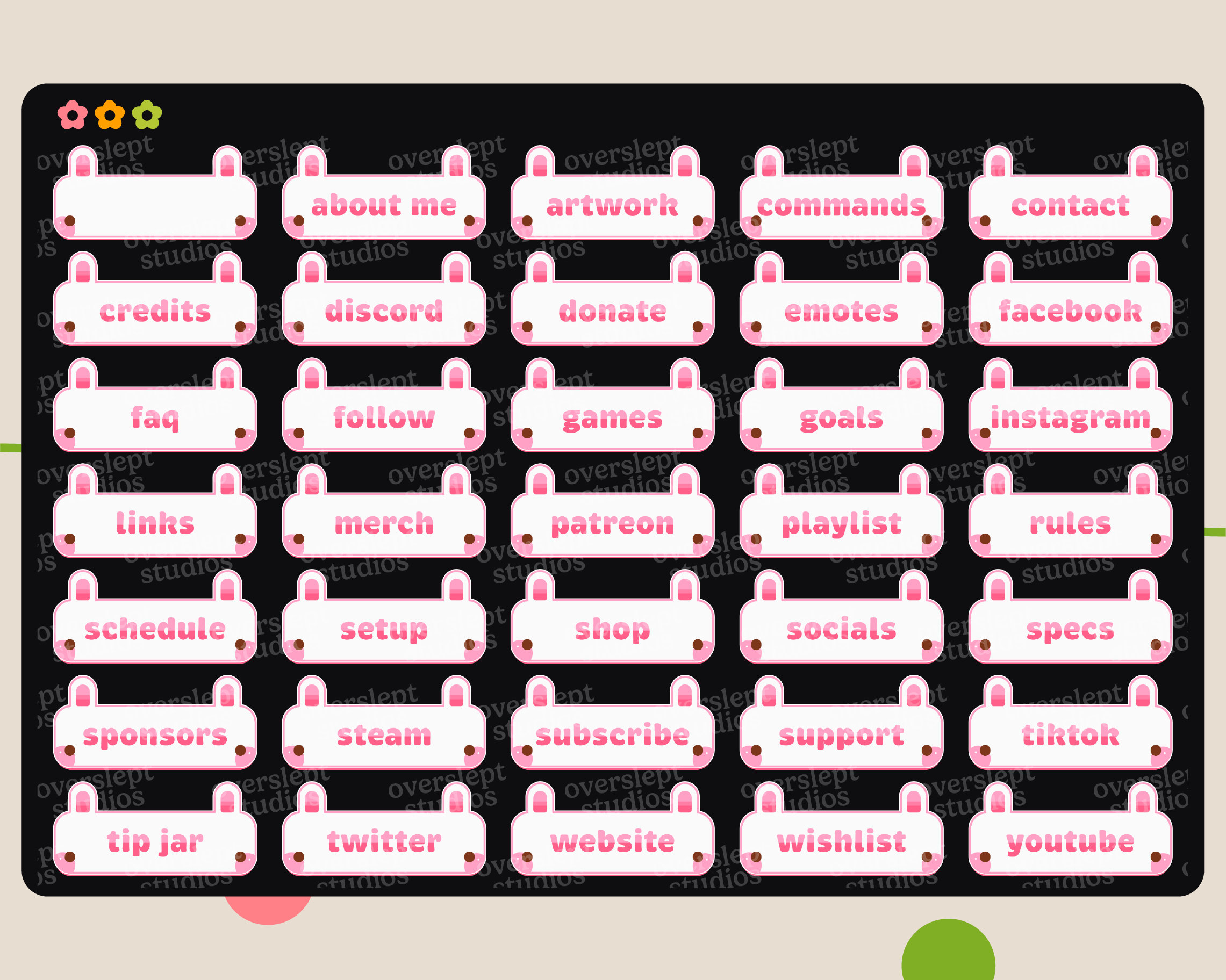 35 Bunny Twitch Panels for Streamers, Stream Panels, Cute Twitch Panels ...