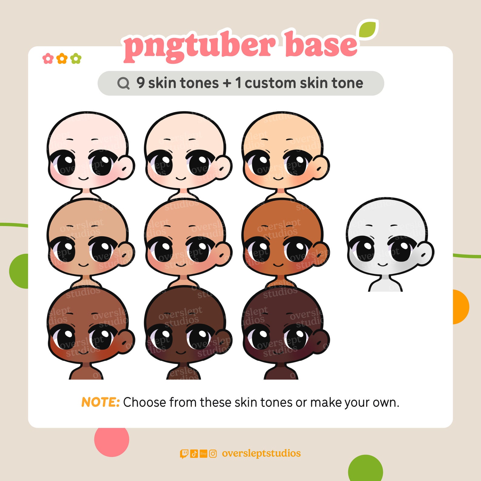 Pngtuber Base Pack, Pngtuber for Twitch and Discord, Draw Your Own ...