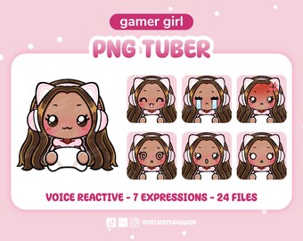 Cute Pink Bunny Pngtuber / Premade Pngtuber / Veadotube Mini / - Etsy