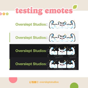 Buff Cow Emote Pack for Twitch and Discord, Cow Twitch Emotes, Strong ...