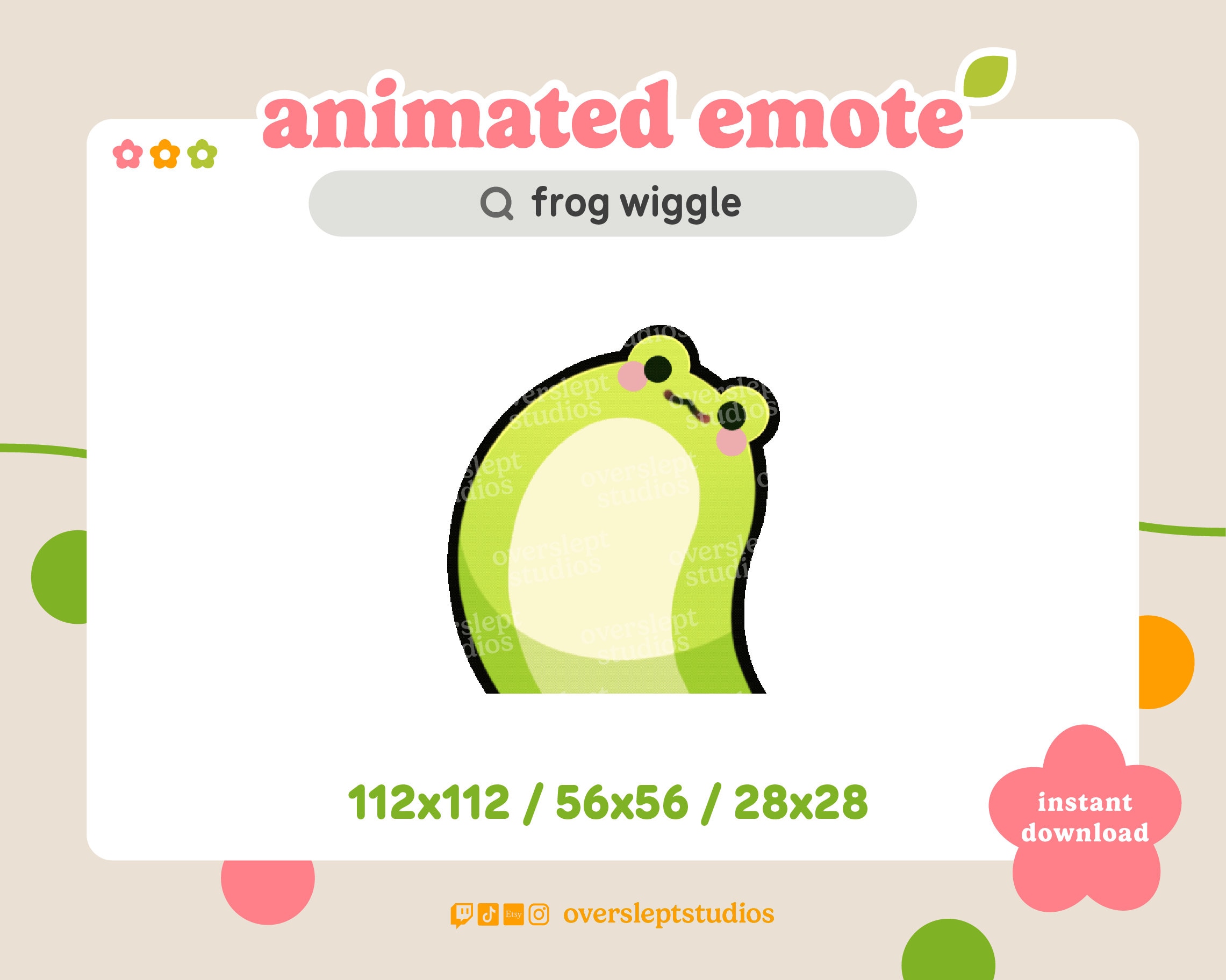 ANIMATED Frog Wiggle Dance Emote for Twitch and Discord, Dance Emote ...