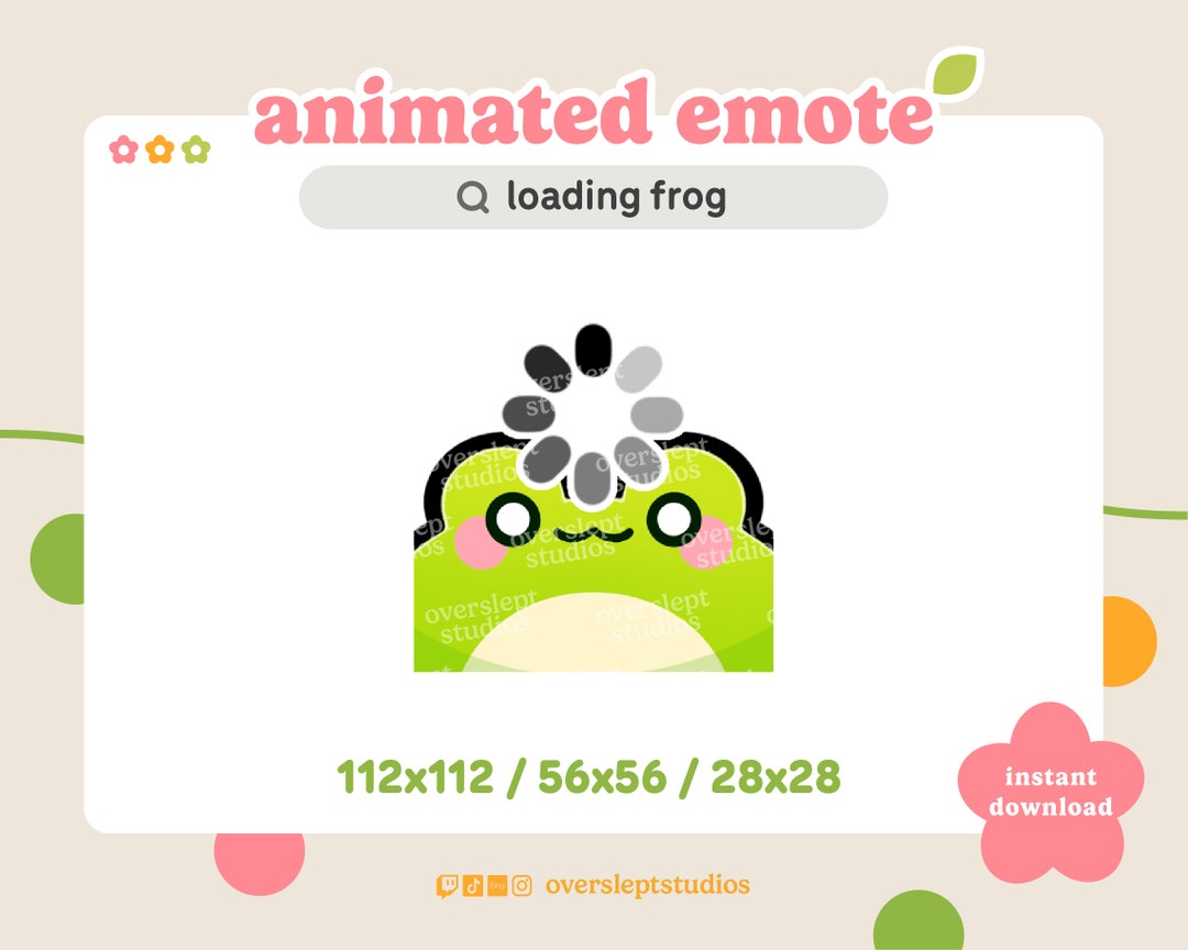 ANIMATED Frog Loading Emote for Twitch and Discord, Frog Emote, Loading ...