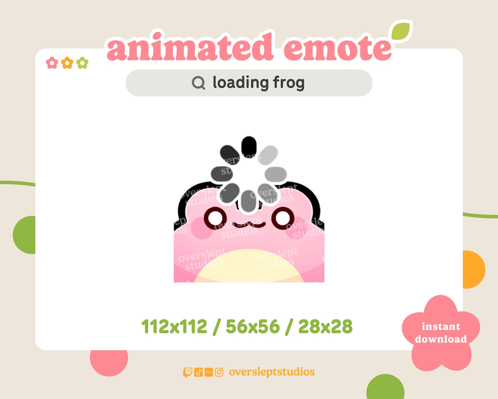 ANIMATED Frog Loading Emote for Twitch and Discord, Frog Emote, Loading ...