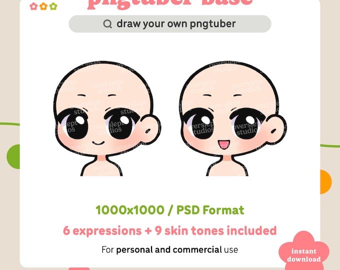 DIY Pngtuber Chibi Base(psd File) - Etsy Canada