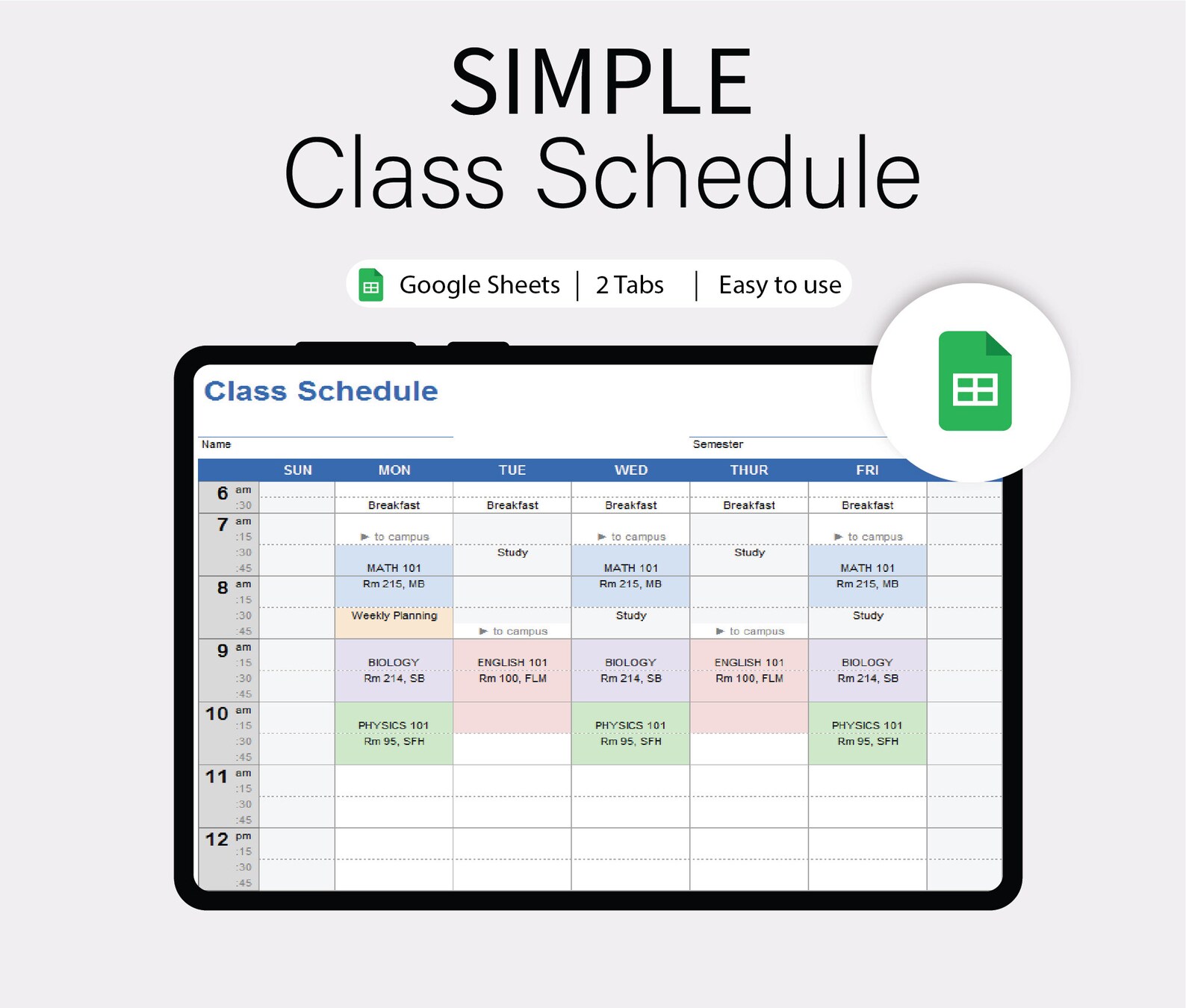 Editable Hourly Weekly Schedule,google Sheets, Weekly Schedule Template ...