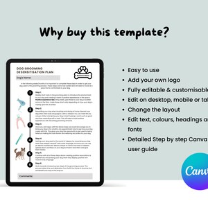 Dog Grooming Desensitisation Guide & Plan | Editable and Printable Dog ...