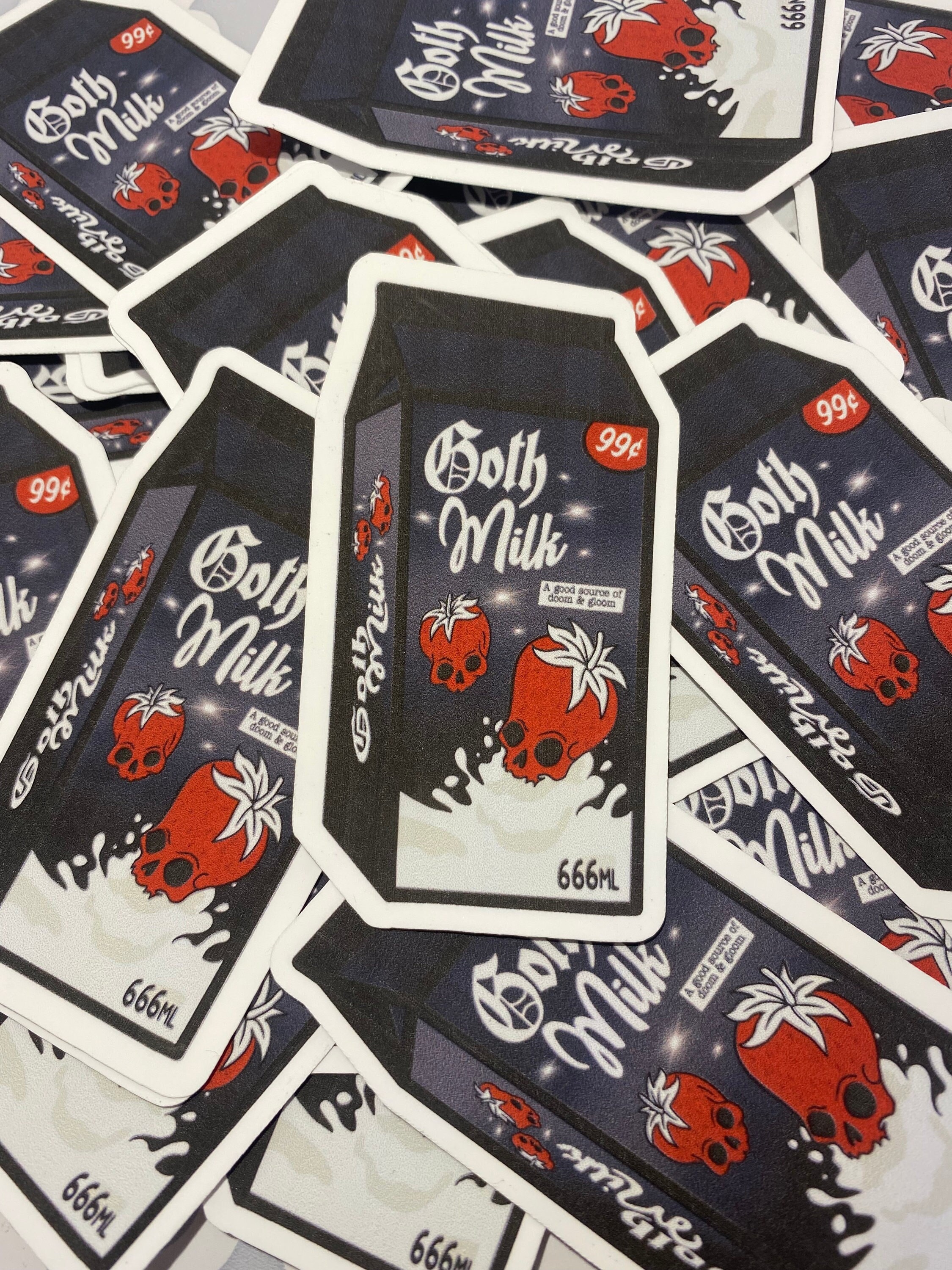 Goth Milk / Sticker / Matte - Etsy