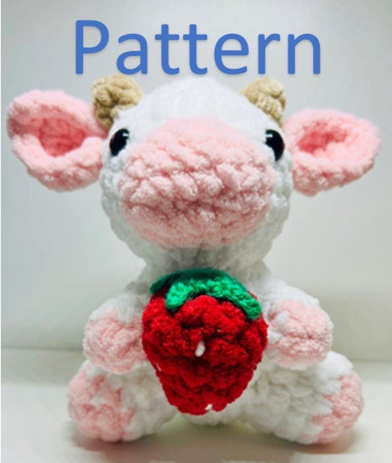 DIY Strawberry Cow Crochet Pattern - Etsy