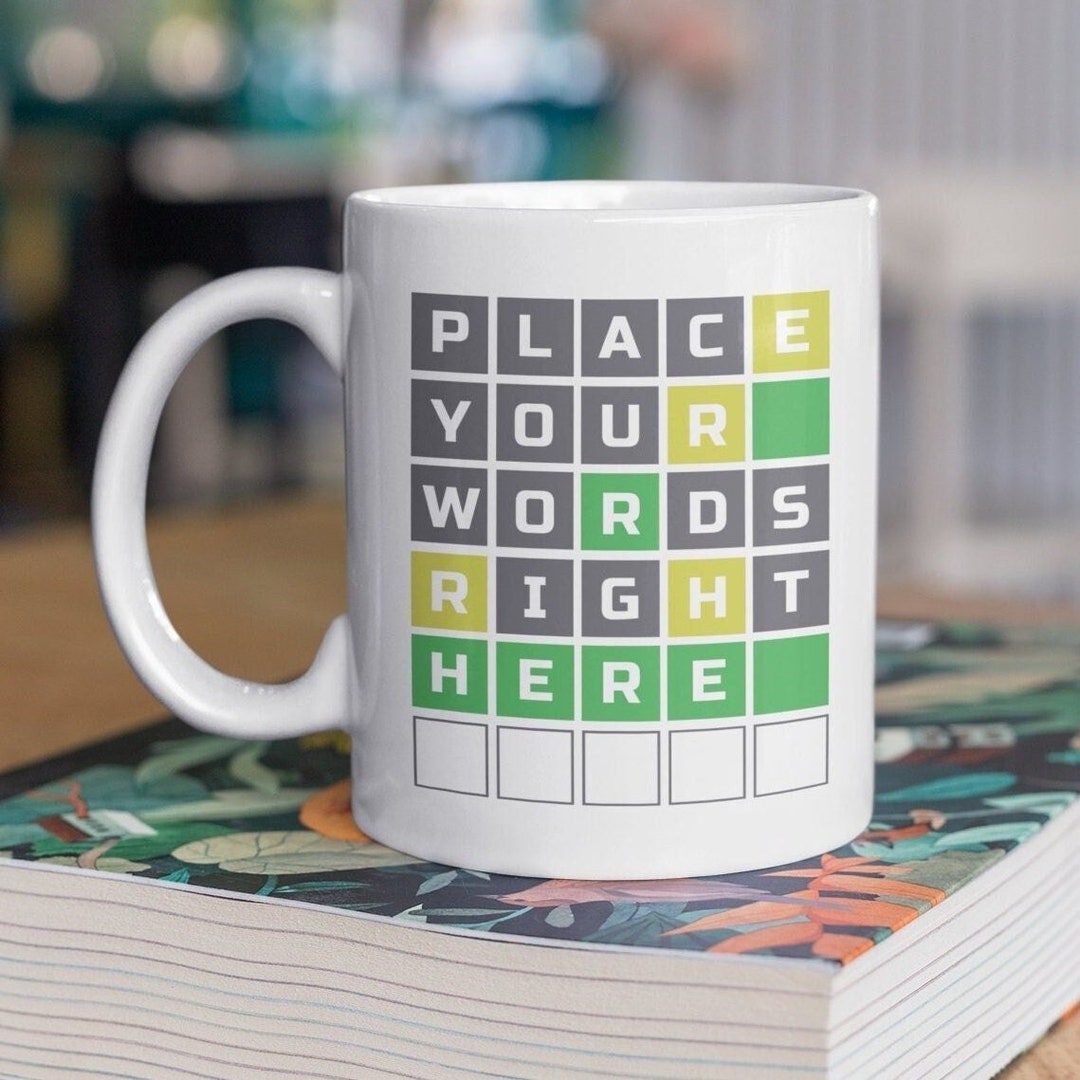 Wordle Coffee Mug | Custom NYT Games Gift | Teacher Appreciation - Etsy