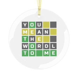 Custom Wordle Clear Glass Ornament | Personalized Wordle Gift | Funny ...
