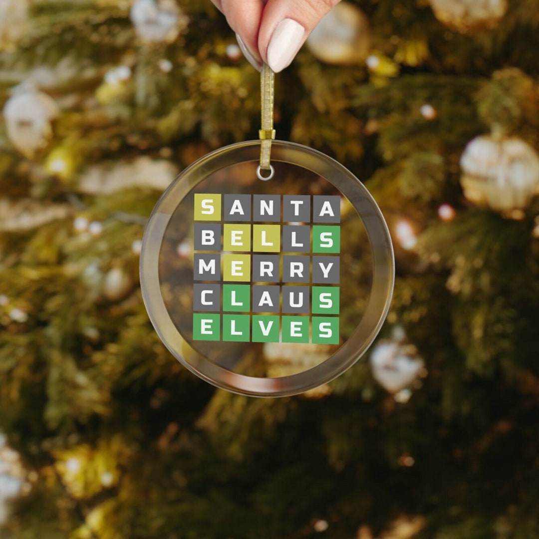 Wordle Glass or Acrylic Ornament | Christmas Wordle Gift | Funny Wordle ...
