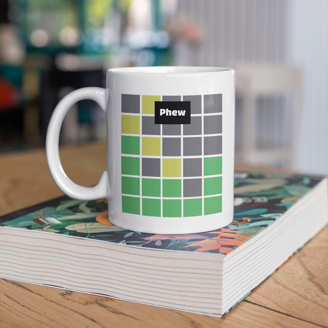 Wordle Mug | Phew Meme | Ceramic Coffee Mug | Funny Wordle Lover Gift ...