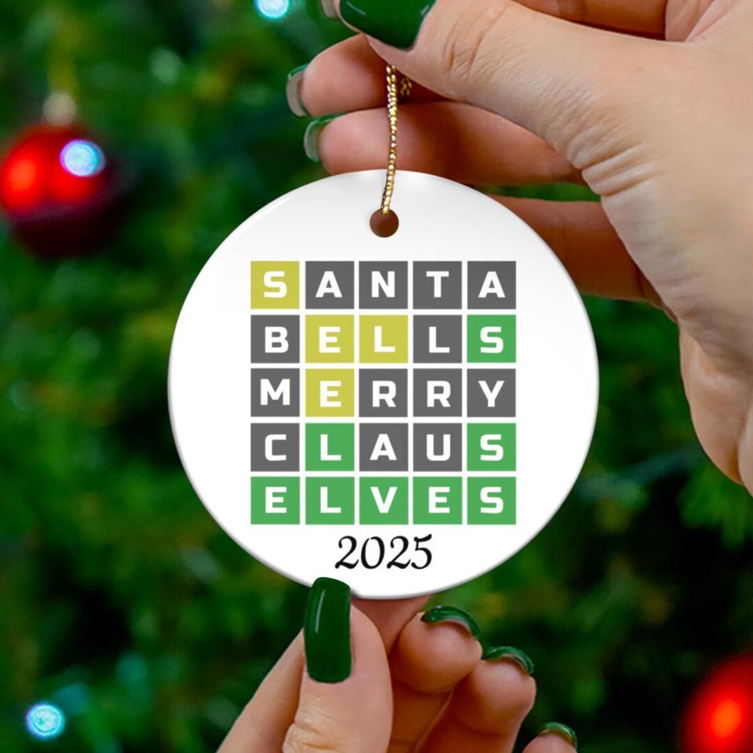 Wordle Christmas Ornament | 2025 Funny Word Game Lover Gift - Etsy
