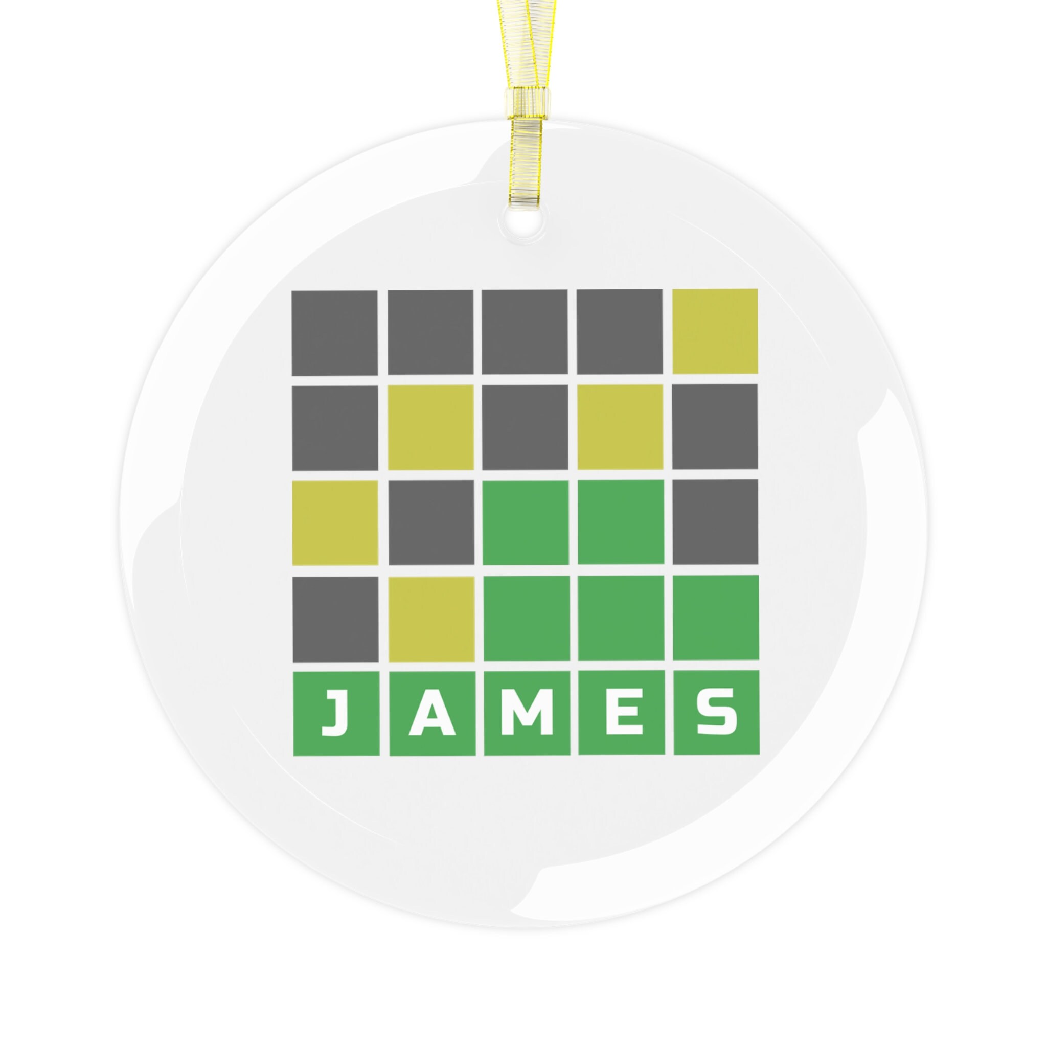 Custom Wordle Clear Glass Name Ornament | Personalized Wordle Gift ...
