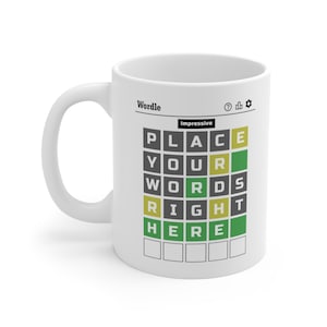 Custom Wordle Mug | Large Personalized Coffee Mug - Etsy